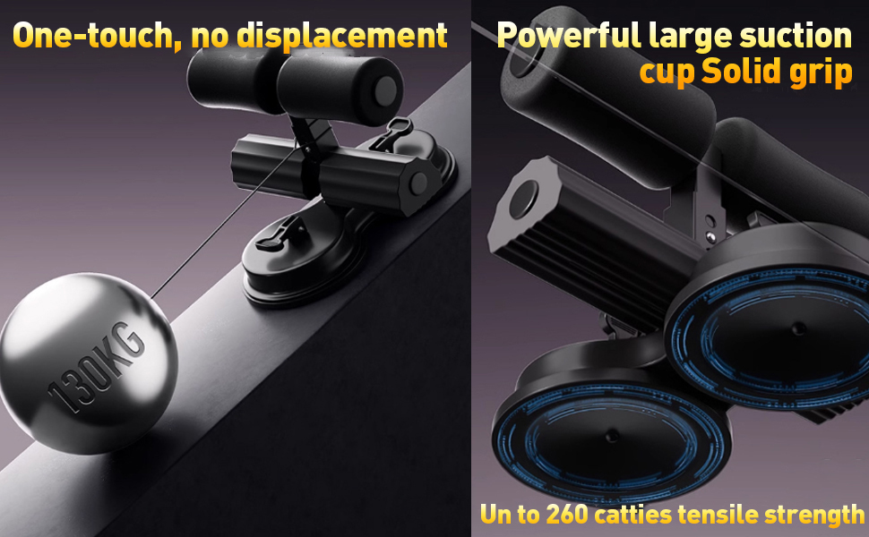 Upgraded Double Suction Cups Sit Up Bar Stand Tool Waist Abdomen ...
