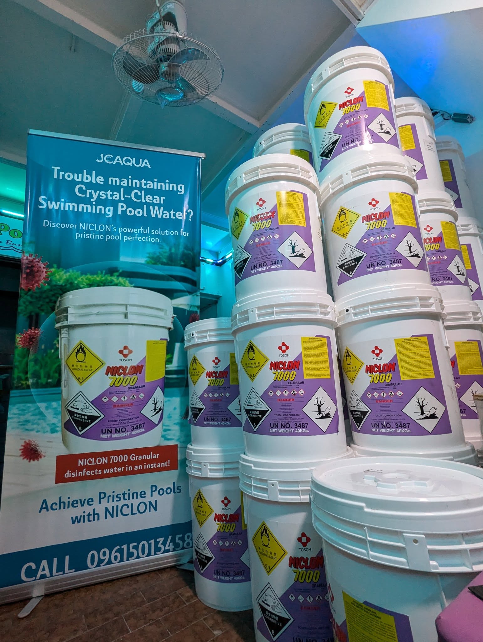 Genuine NICLON 7000, Japan brand, 70% Chlorine for Swimming Pool 40kgs ...