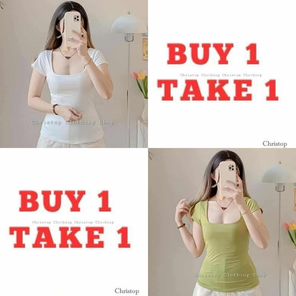 BUY 1 TAKE 1 (TOTAL 2PCS) BEA SQUARE NECK DOUBLE LINEN FULL LENGTH TOPS ...