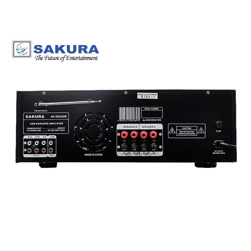 Original Sakura AV-5023UB 550W X2 Karaoke Bluetooth Amplifier Or Music ...