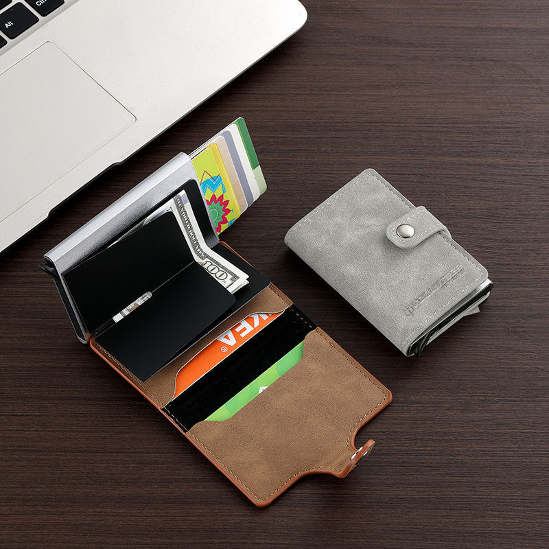 Volunteer Fashion Suede Leather Short Wallet with Card Holder and ...