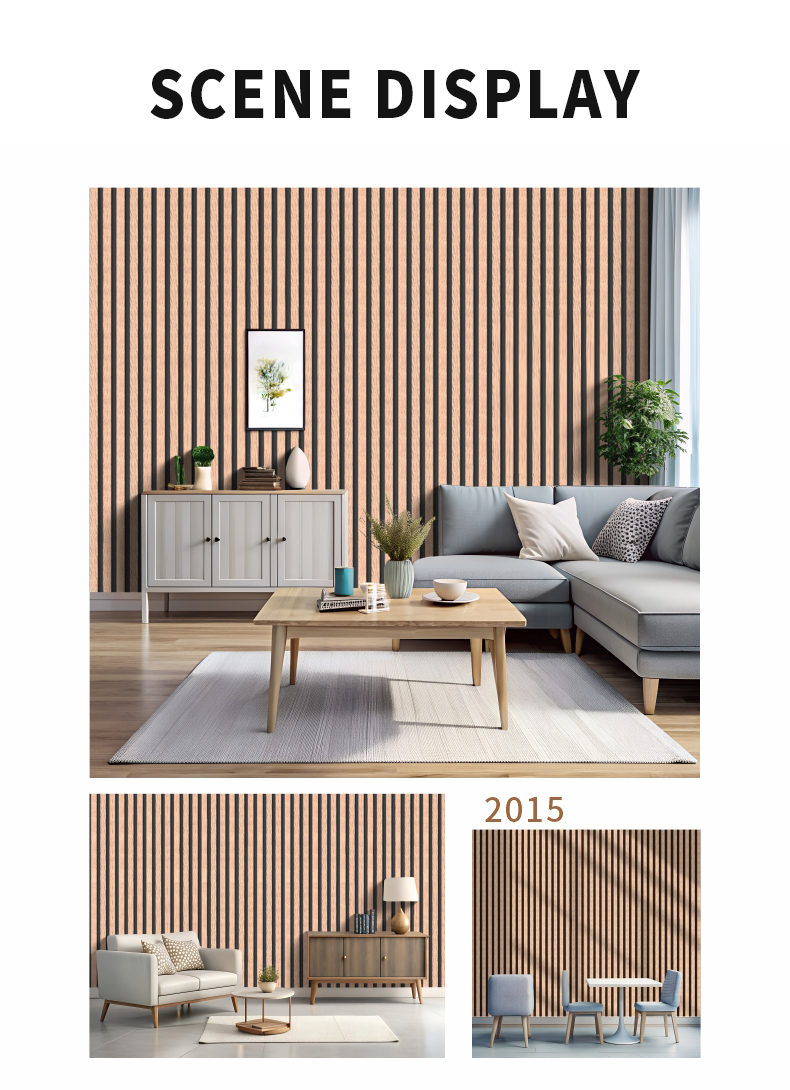 45cm*3m Wallpaper Self-adhesive Waterproof Stripe Wood Grain Home ...