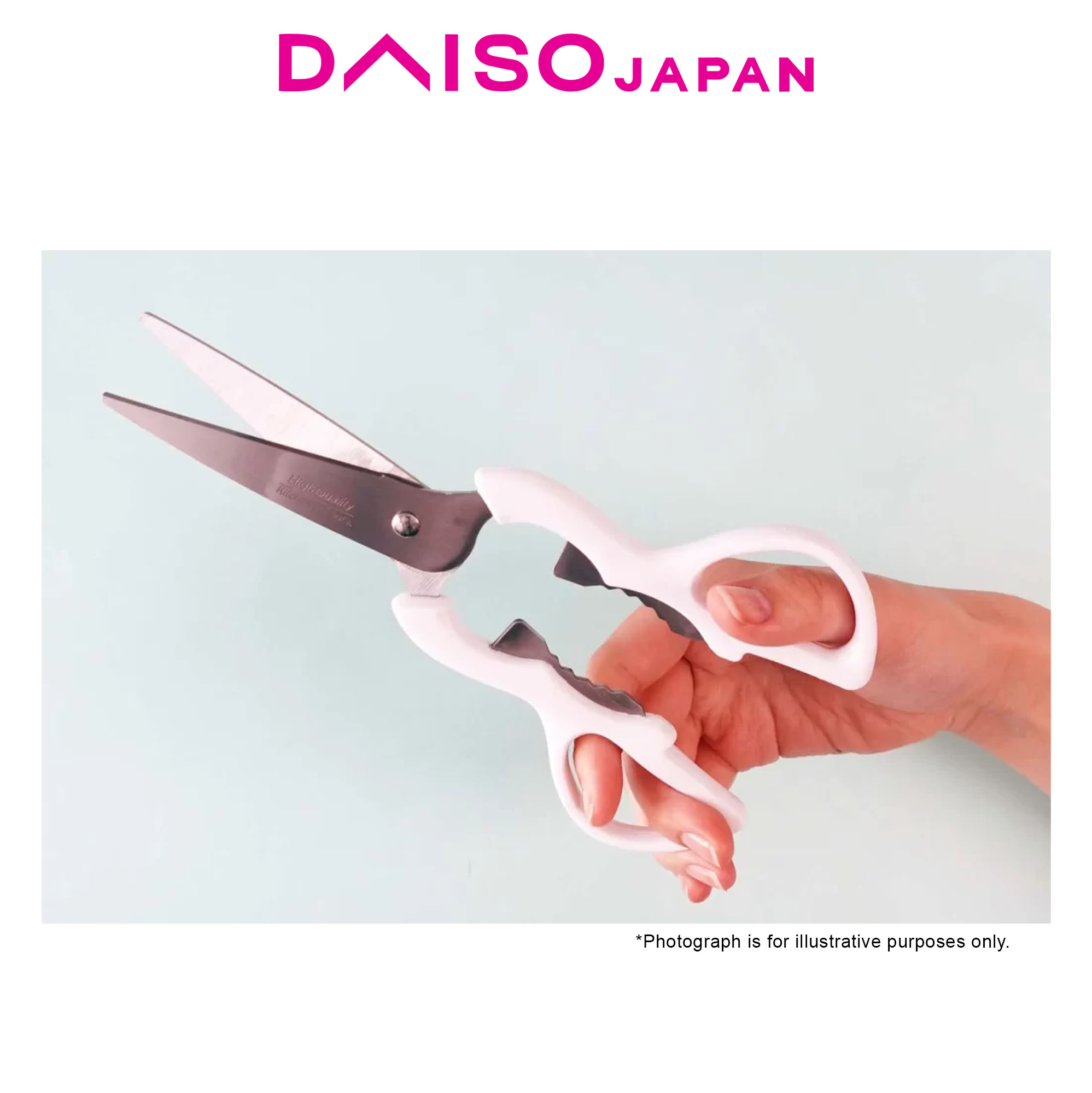 Daiso 3-Way Kitchen Scissors in White | Shopee Philippines