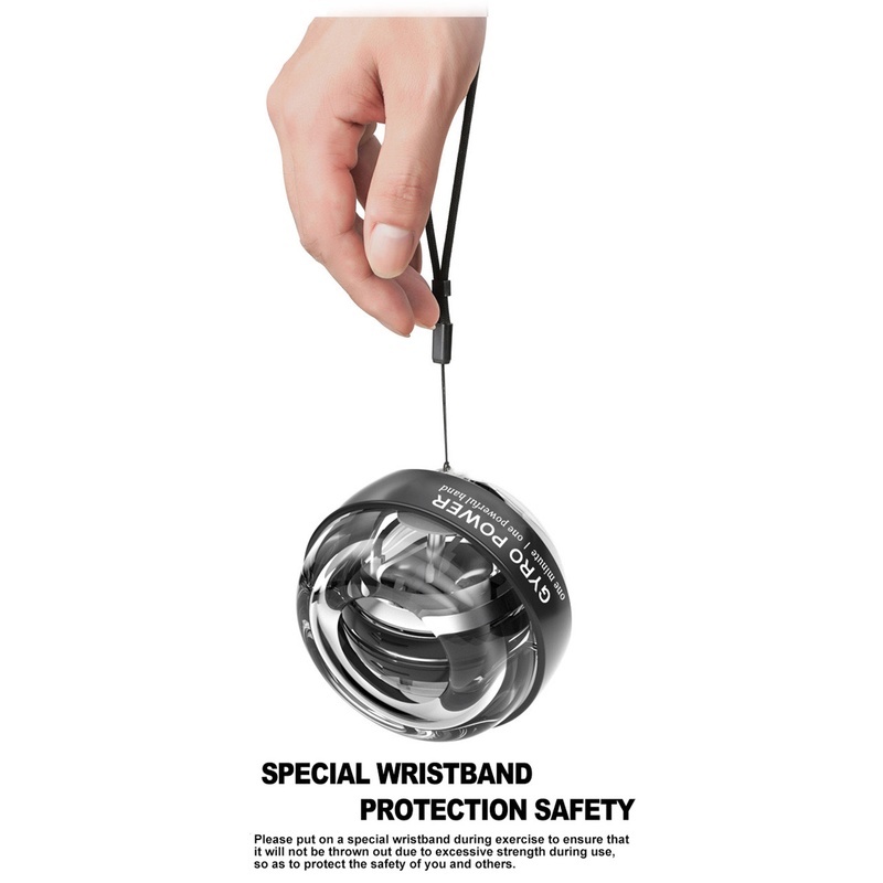 LED Wrist Power Hand Ball Hand Muscle Force Trainer Gyroscope Vibrating ...