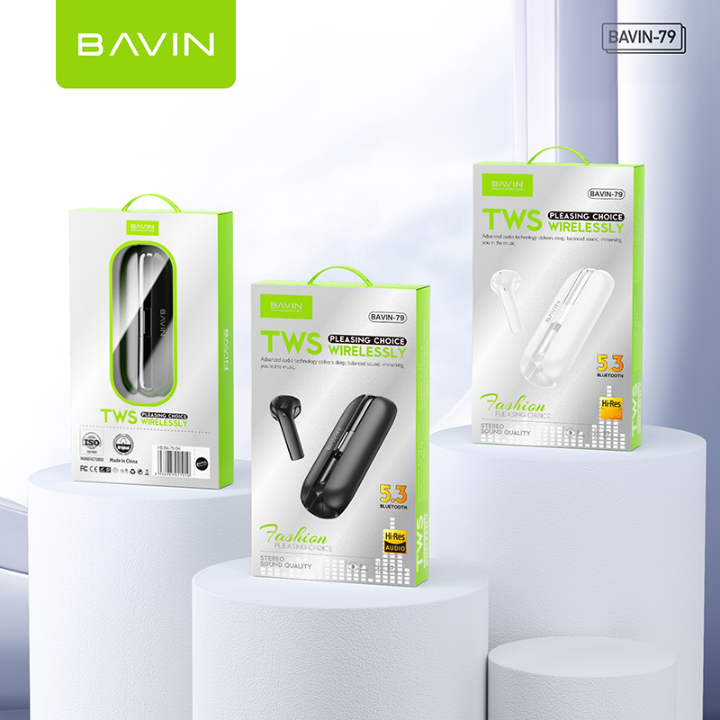 BAVIN BA79 TWS Bluetooth Earphones High Stereo Sound Wireless Earbuds w ...