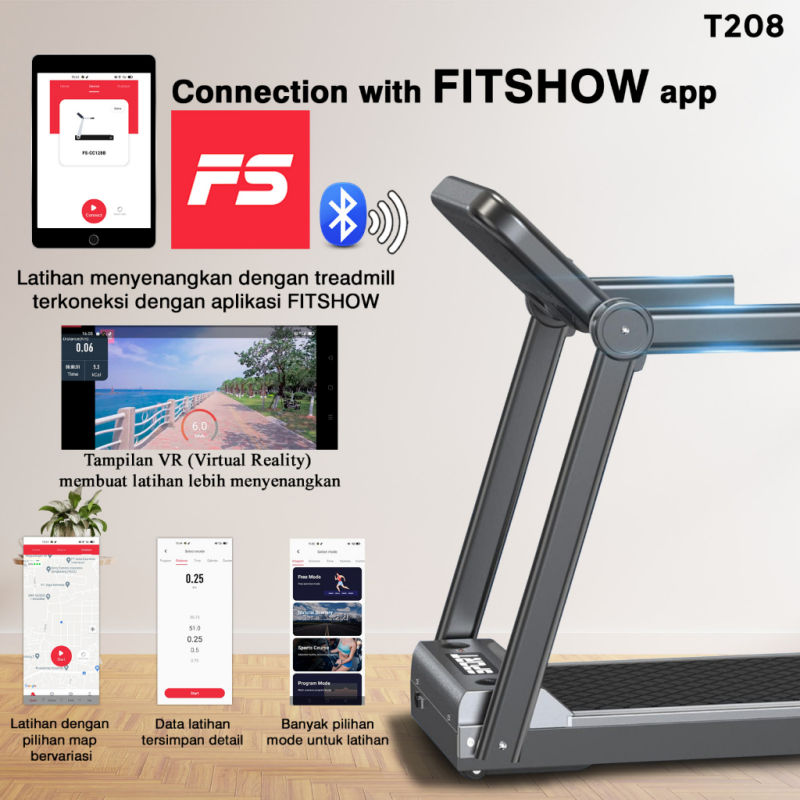 3.5HP Electric Treadmill with Massage and Bluetooth Multi functional 1 ...