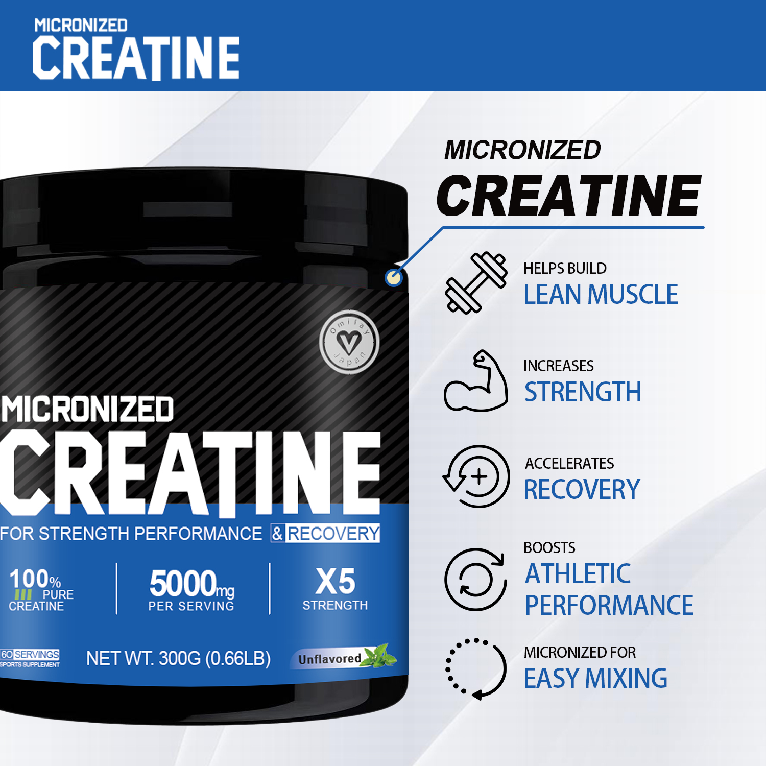 Original Creatine Monohydrate Powder Creatine Supplement Support ...