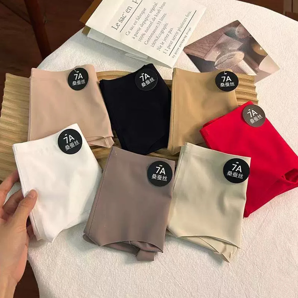 #6&12pcs PLUS SIZE Ice Silk Seamless Underwear Women's Pure Cotton Antibacterial Panty | Shopee ...