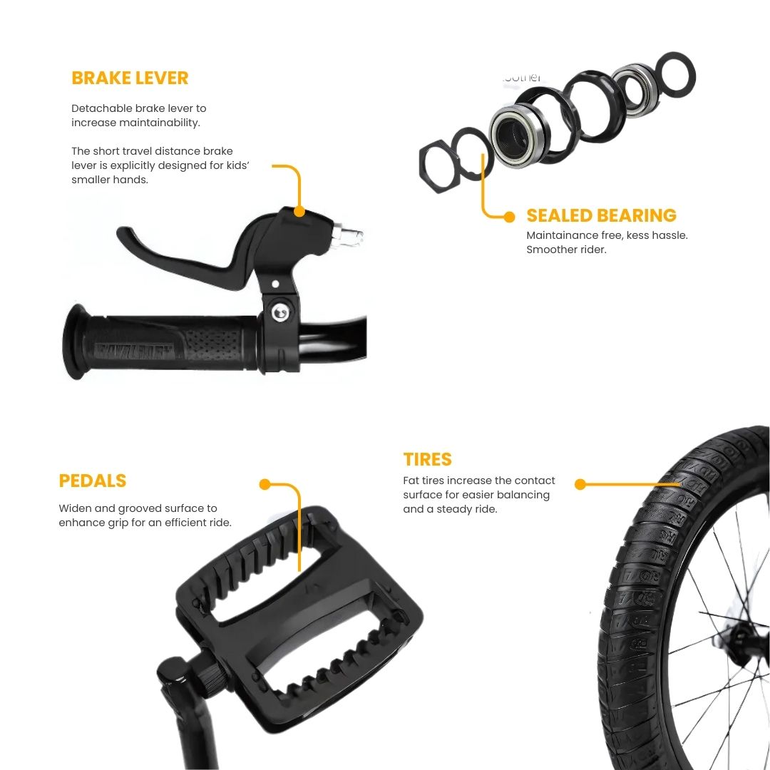 RoyalBaby Freestyle 7.0 Kids Bike 16" (16B-GP) Collection With Training ...