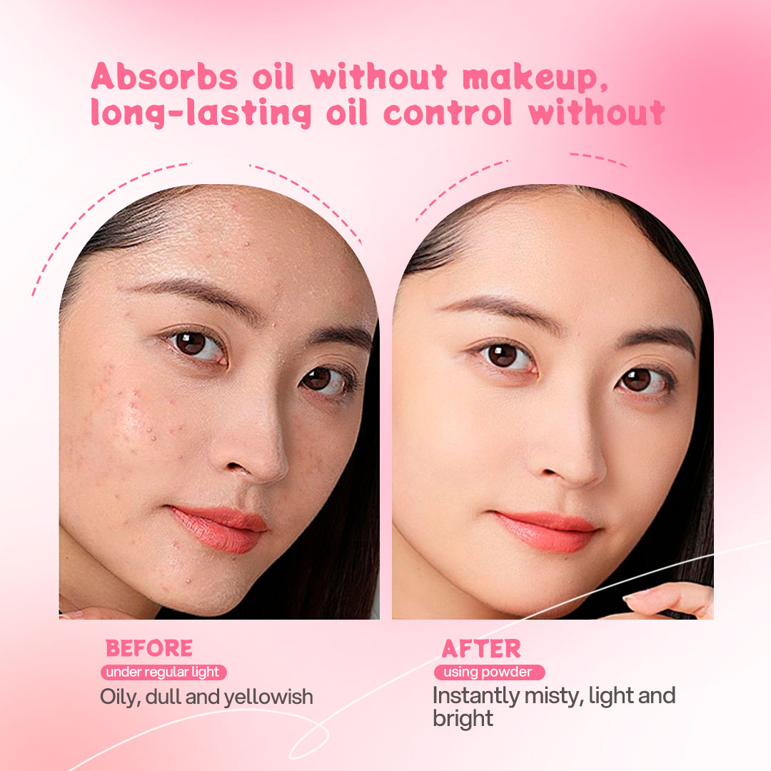 Ashley Shine Oil Control Powder Lasting 24 Hours Locking Matte Powder ...