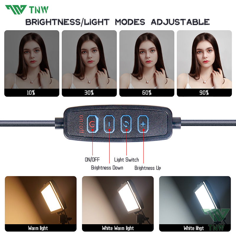 TNW 6/8inch Fill Light LED Video Panel Makeup LED With Tripod Stand ...