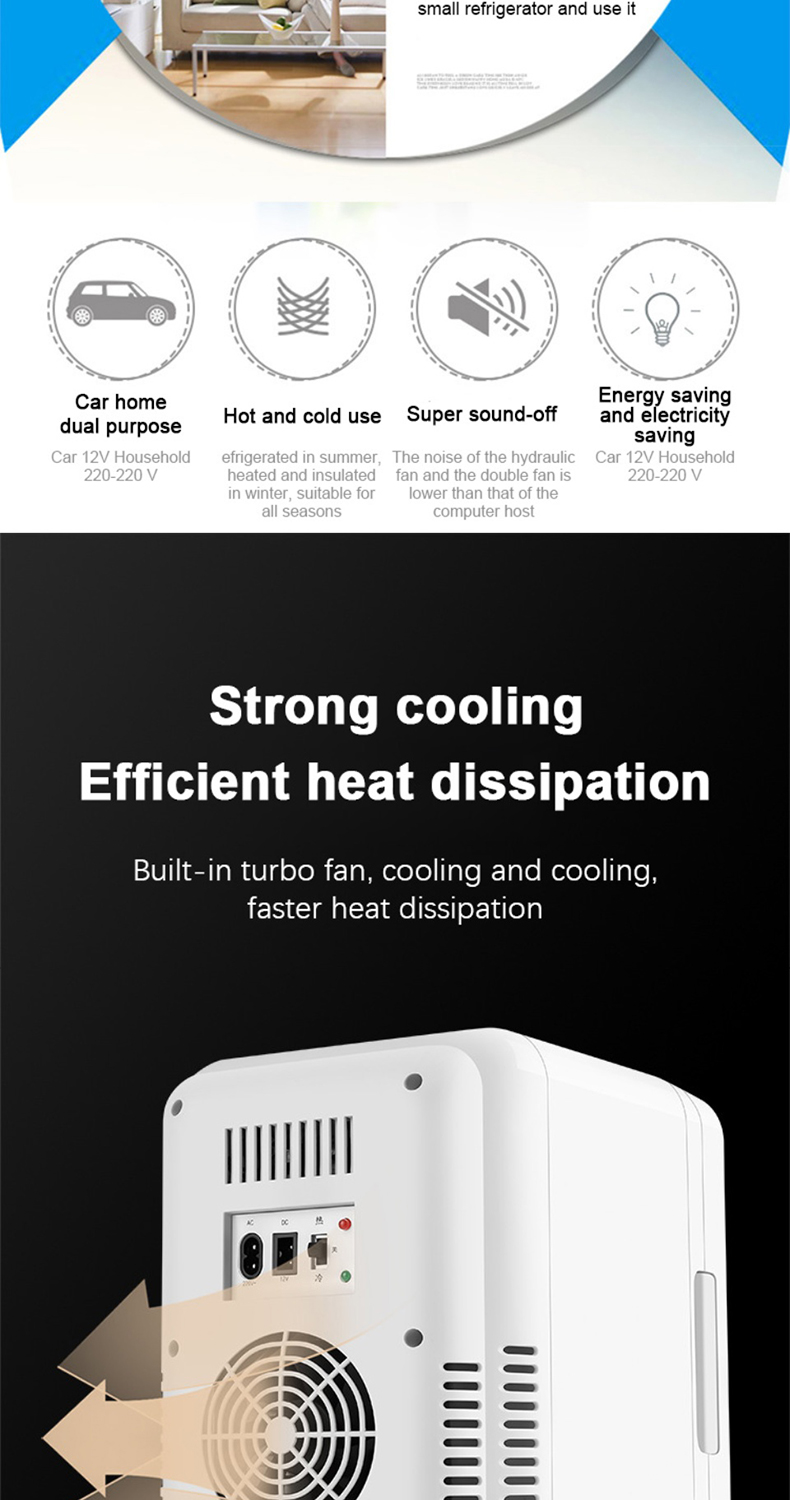 Mini Fridge Refrigerator 8L Portable Car Refrigerator For Beauty Fridge ...