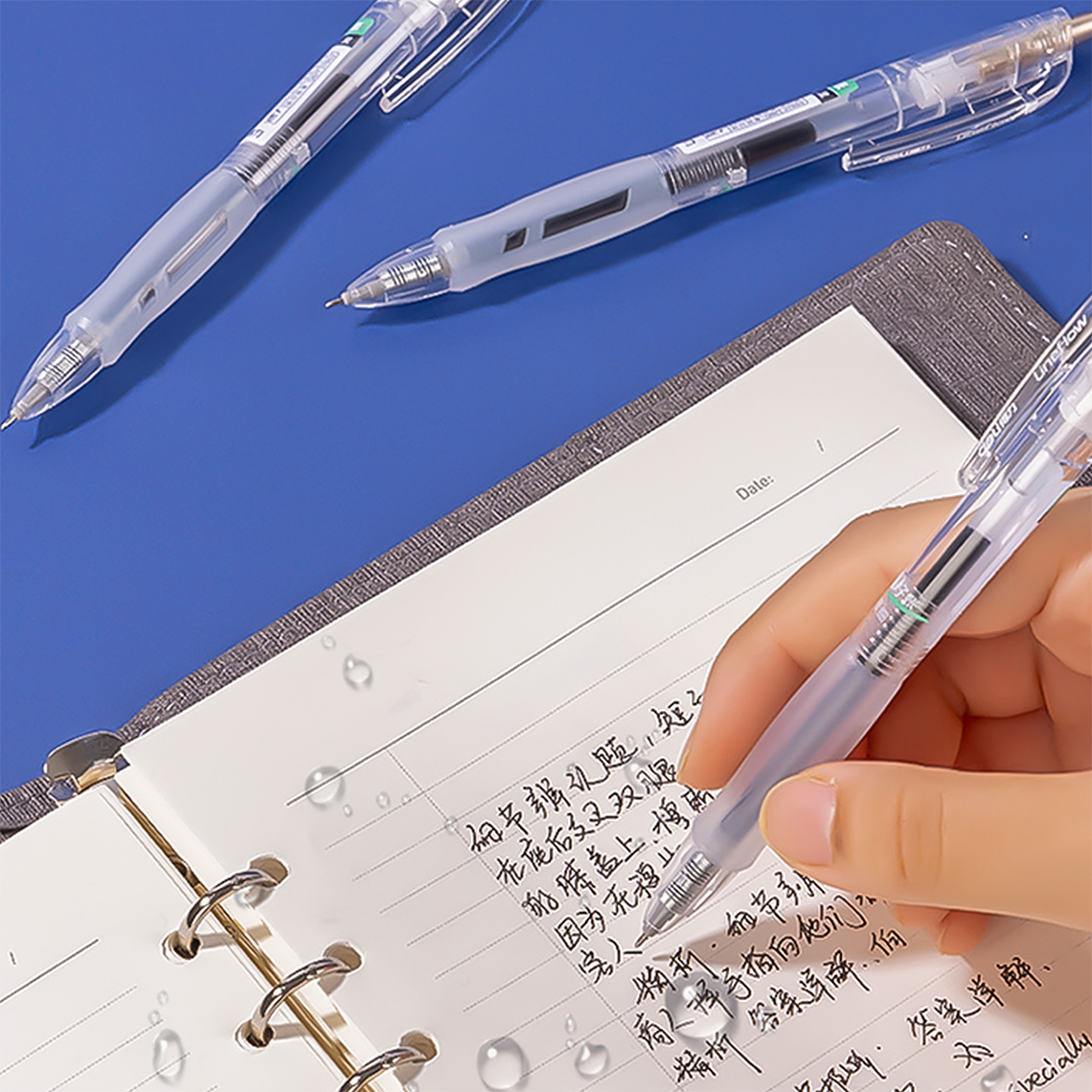 Deli SA130 Retractable Bullet Tip Gel Pen Smooth Writing 0.35mm Black ...