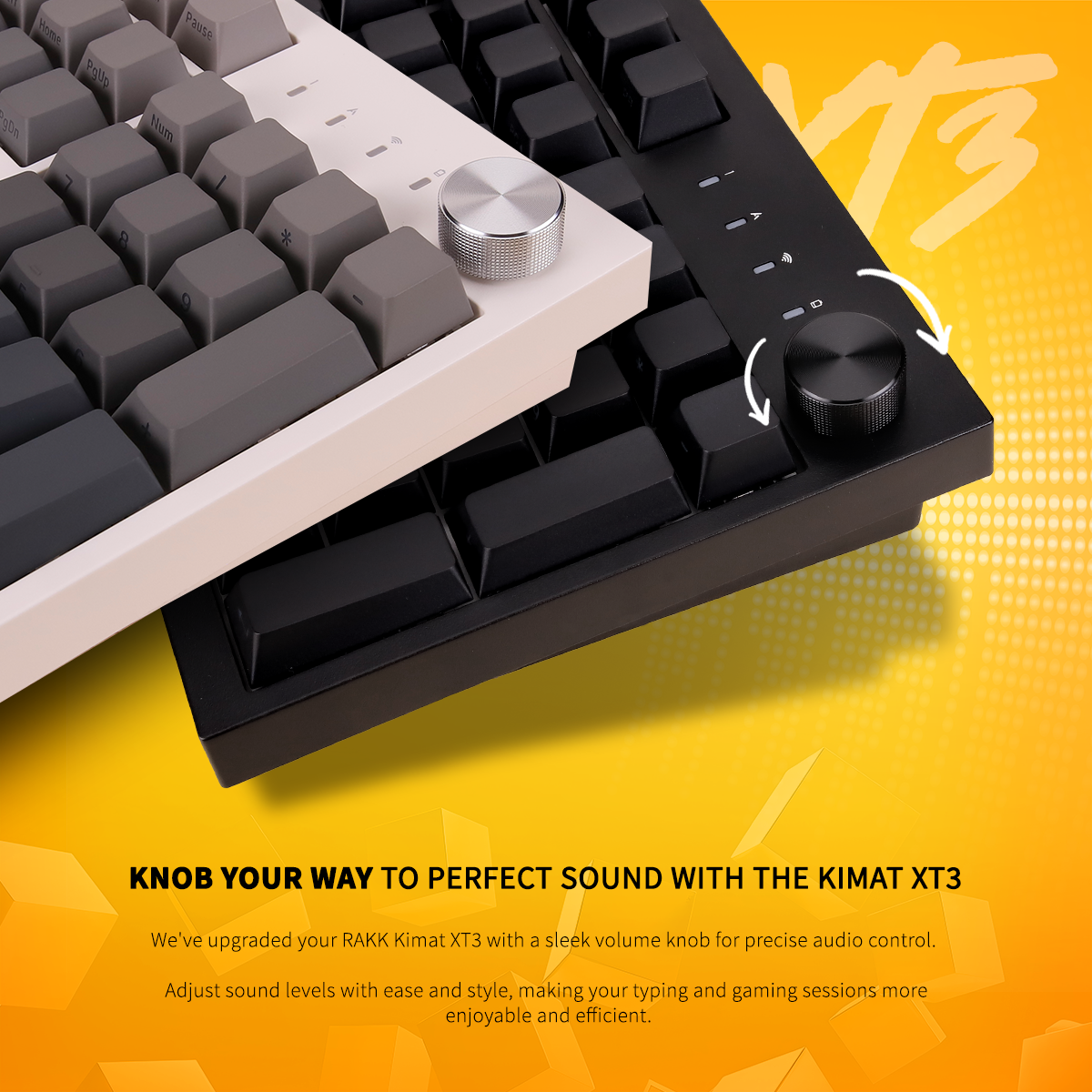 RAKK KIMAT XT3 Huano Yellow Blk Color and Grey Gradiant Trimode ...