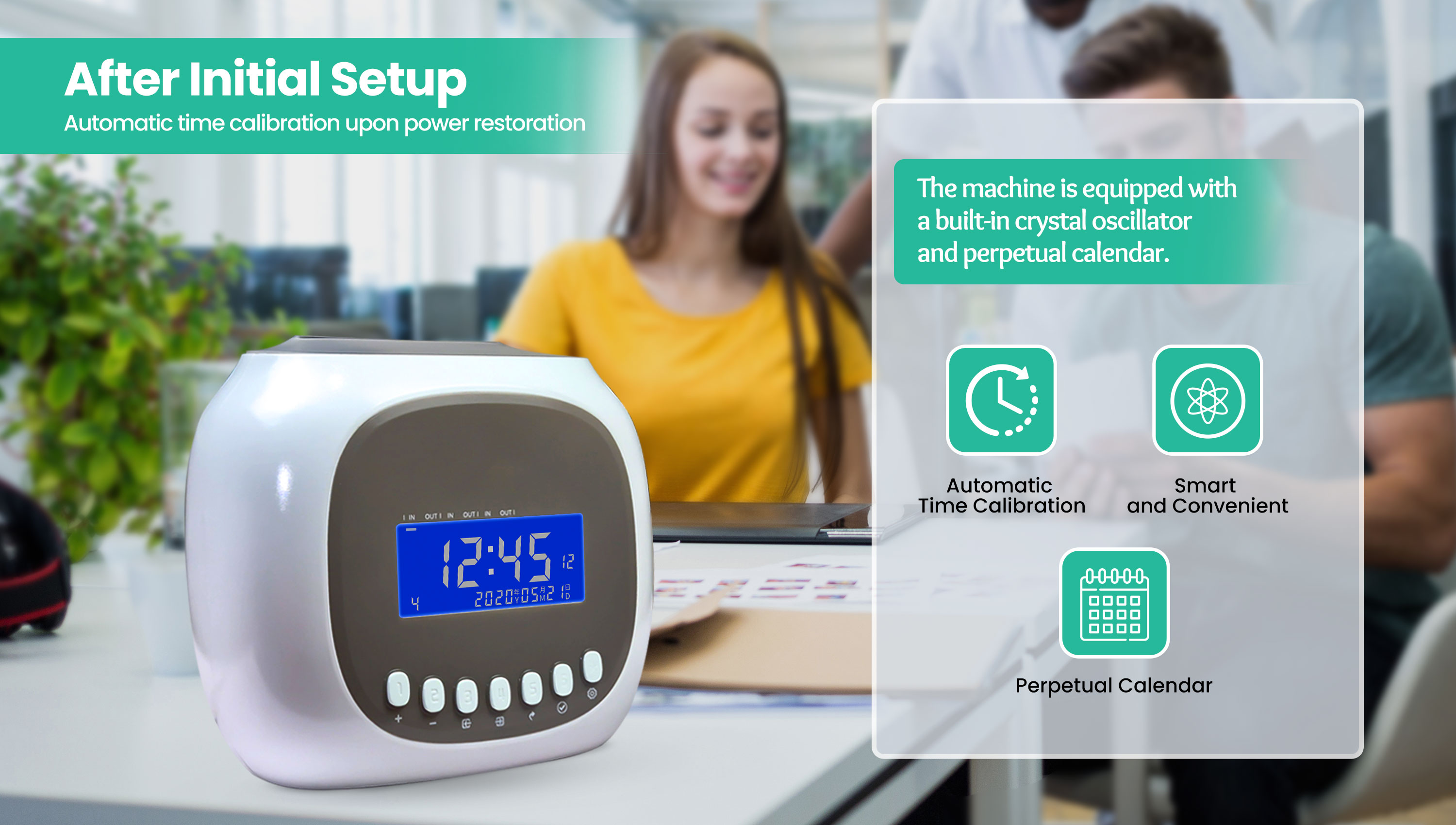 Punch Card Attendance Machine bundy clock Time Recorder Local Warranty ...