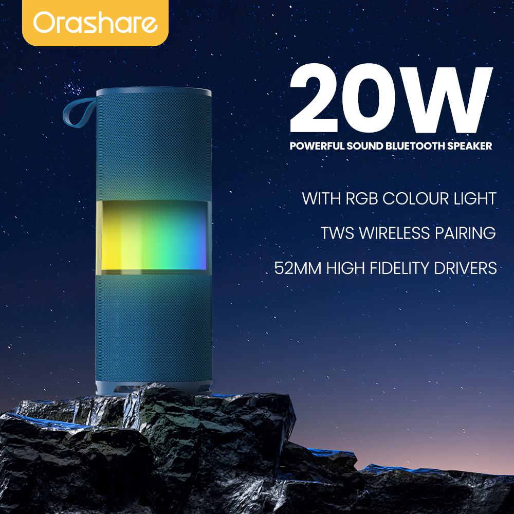 Orashare BSL02 Bluetooth Speaker 20W Powerful Sound With RGB Wireless Party Speaker Bluetooth 5. ...