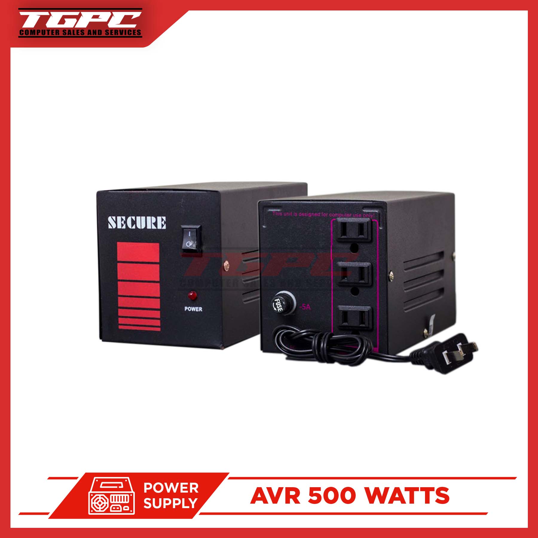 SECURE AVR 500 Watts AVR (automatic voltage regulator) 220v | Shopee ...