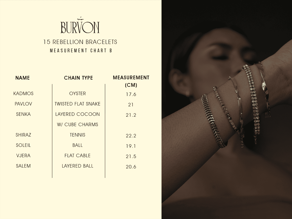 Burvon The Rebellion Collection Bracelets (Men & Women Chain Jewelry ...