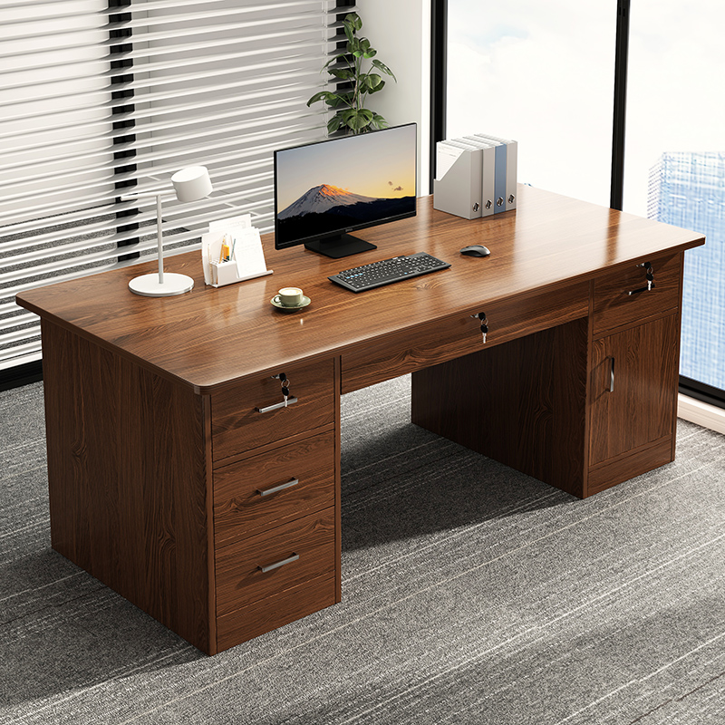 140CM Office Table With Drawer Cabinet Computer Table Home Modern ...