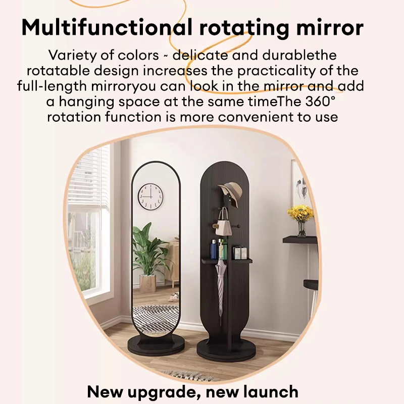 [Warranty] Rotating Base Mirror Full Body Mirror Wall Whole Body Mirror ...