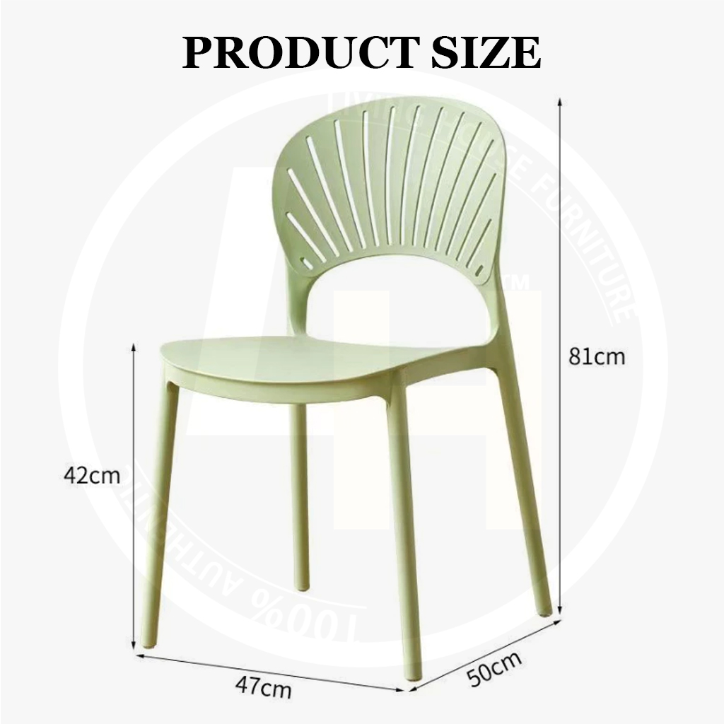 LIVING Nordic Candy Chair Plastic Chair Cafe Chair Dining chair study ...