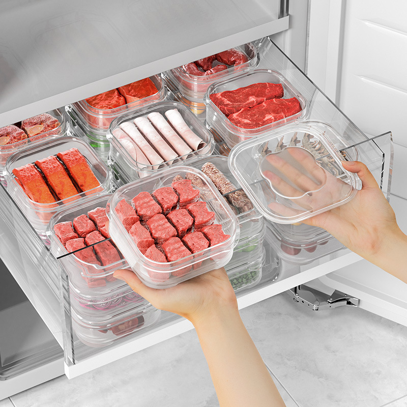 Refrigerator frozen meat compartment box frozen storage box frozen meat ...