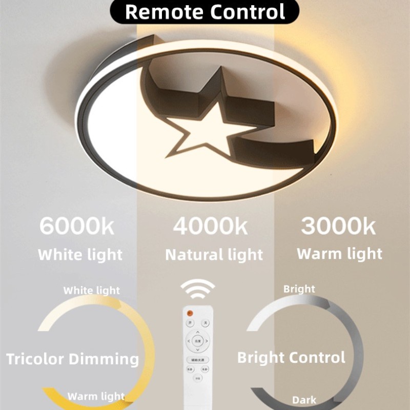 Modern LED Tricolor Remote dimming With Remoter Ceiling light Bedroom ...
