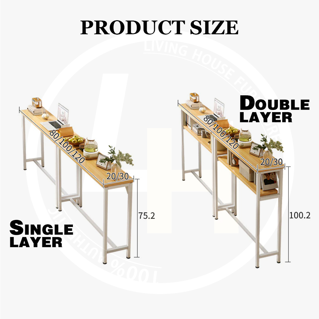 LIVING Behind The Sofa Shelf Long Table Narrow Table Wall Table Console ...