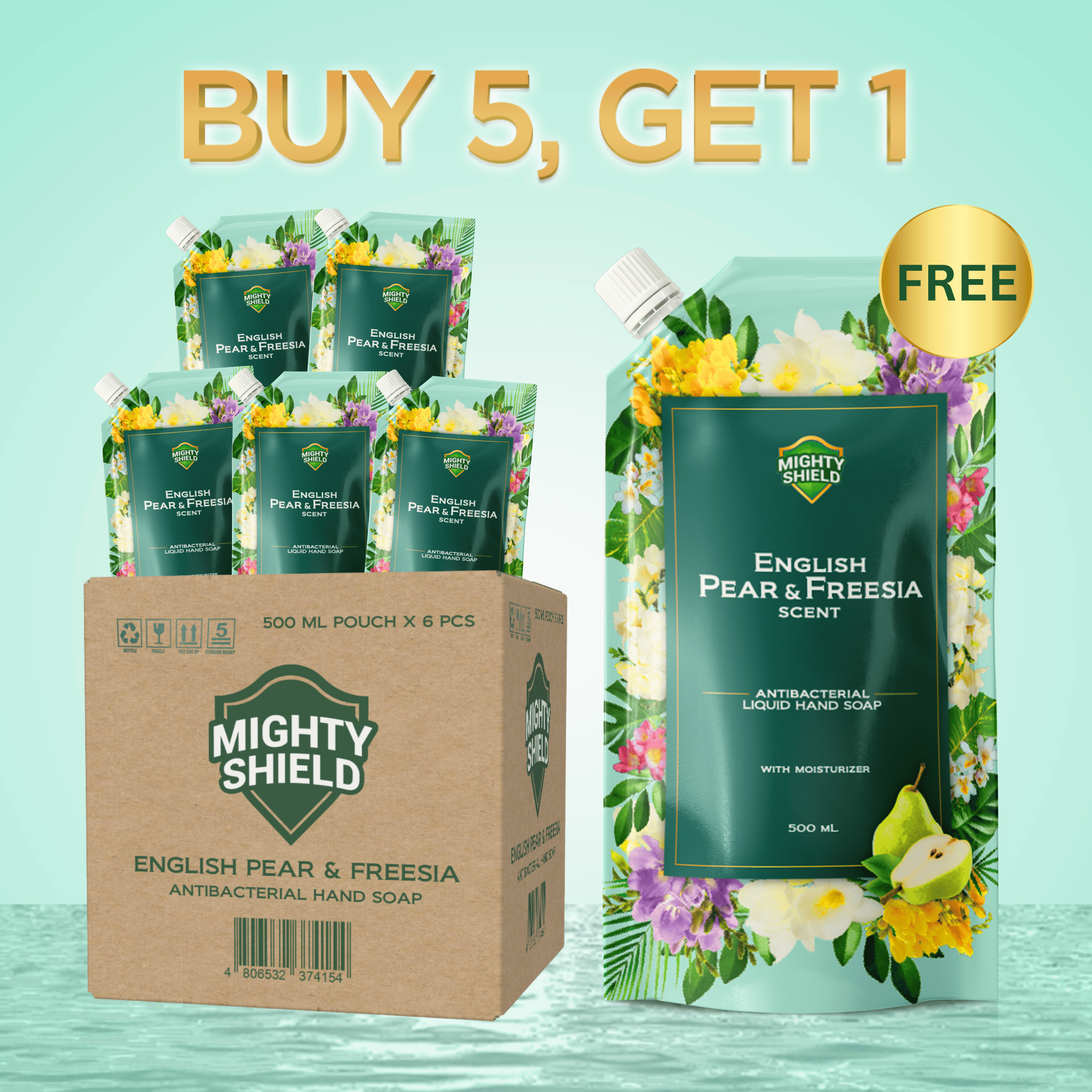 Mighty Shield Antibacterial Liquid Hand Soap - Jo Malone Scent 500mL ...