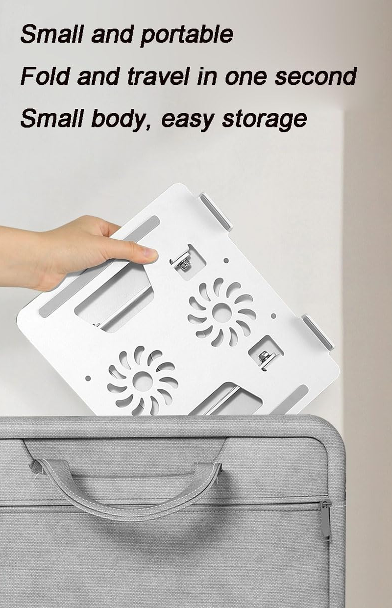 Inplay Laptop Stand With 2 Fans 360° Rotating Adjustable Ergonomic ...