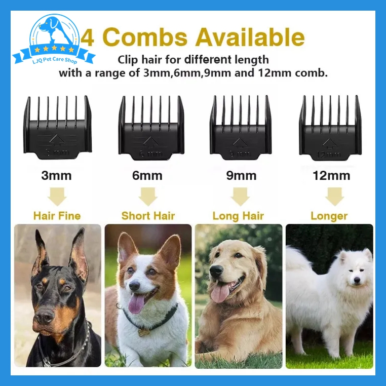 Rechargeable Dog Razor Grooming kit Heavy Duty Pet Shaver Clipper Razor ...