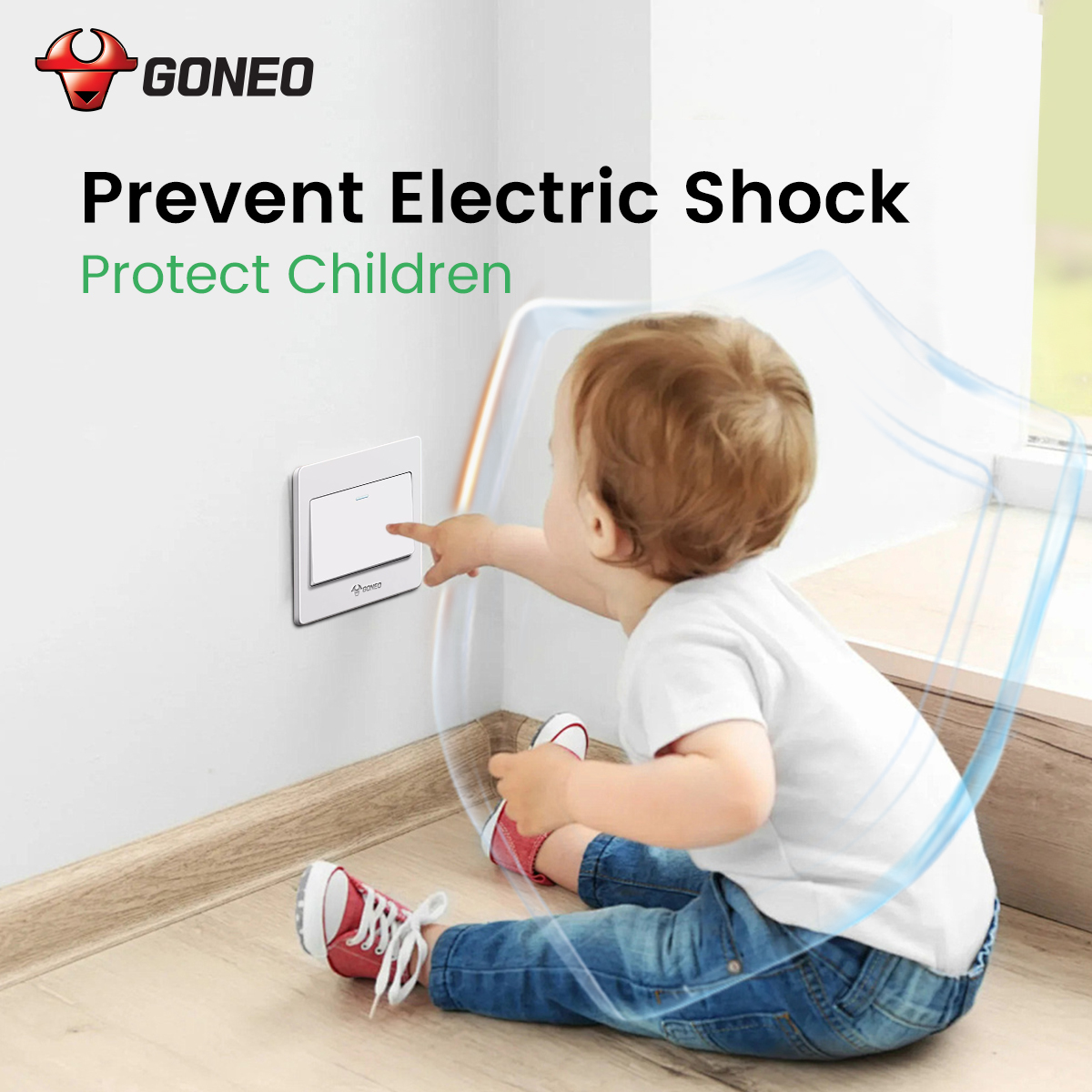 GONEO 2 Gang 3 Way Switch 16A G34K212 with Super Touch-pad and High ...