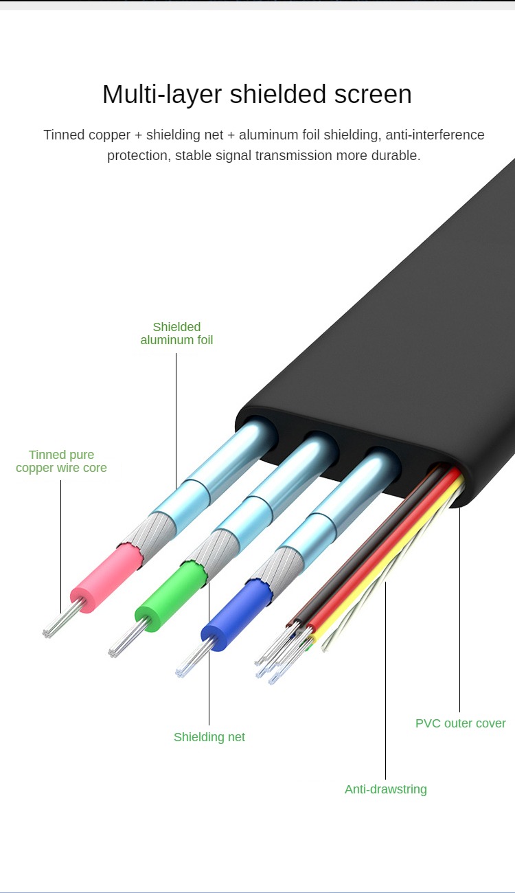 VGA To HDMI Cable With Audio Transmission 4K/60HZ High-Definition ...