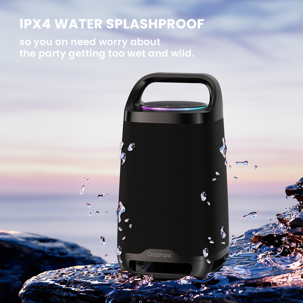 Orashare BS21 Party Bluetooth Speaker with RGB 80W Powerful Sound Big ...