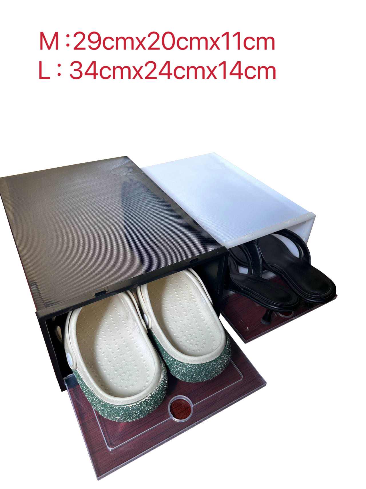 1pcs Candy Color Shoe Box Foldable Drawer Case Storage Organizer thin ...