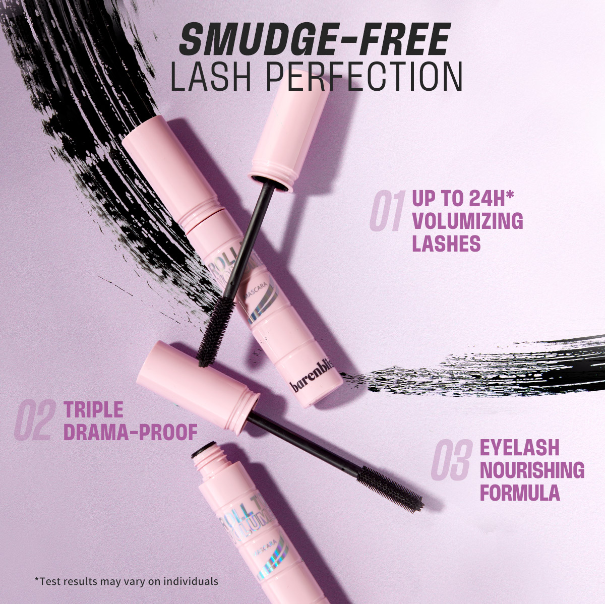 barenbliss BNB Roll To Volume Mascara | 24H Volumizing Smudgeproof ...
