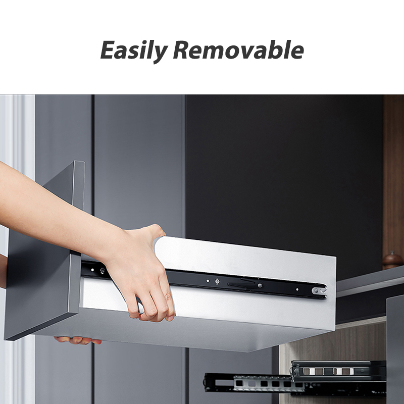 2pcs Drawer Slide Soft Close Keyboard Drawer Slide For Desk Drawer Rail Heavy Duty Drawer Guide