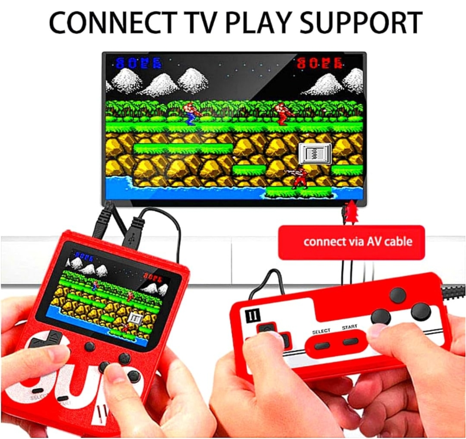 Game Box Classic Retro Mini Gameboy Handheld SUP Game play on TV 1-400 ...