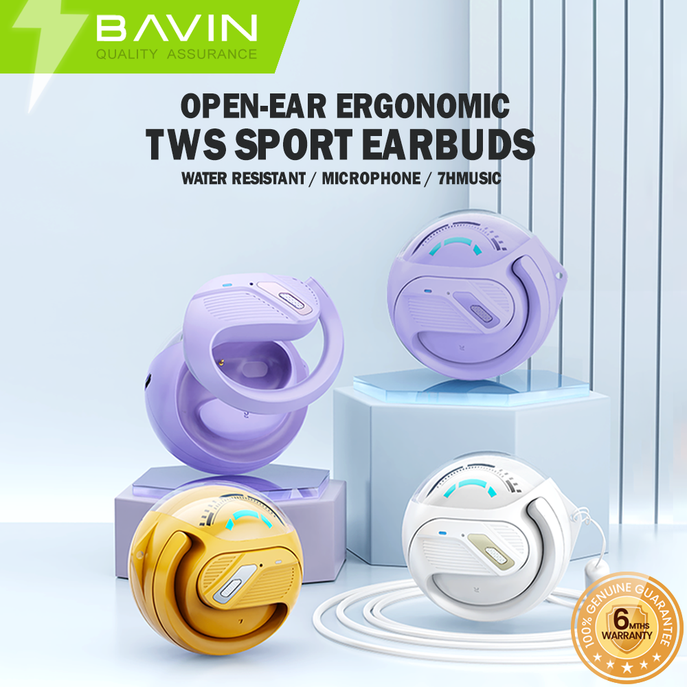 BAVIN BA69 TWS Bluetooth Open Ear Headset Bluetooth Wireless Earphones ...
