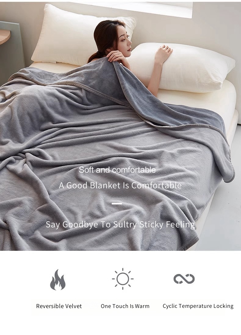 Korean Style Plain Microfiber Blanket 150x200cm, 180X200cm (DOUBLE AND ...