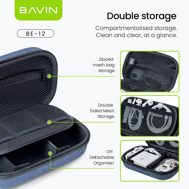 BAVIN BE12 Multi-Functional Storage Sleeve Bag Travel Organizer EVA ...