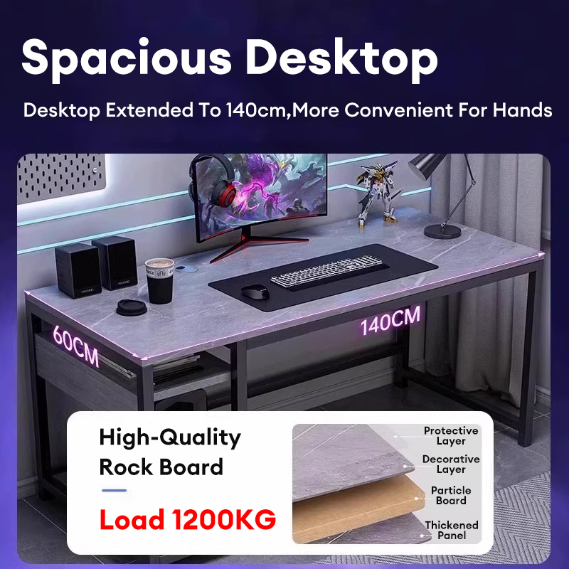 〖With PC frame〗Computer Desk Desktop E-Sports Table Simple Computer ...