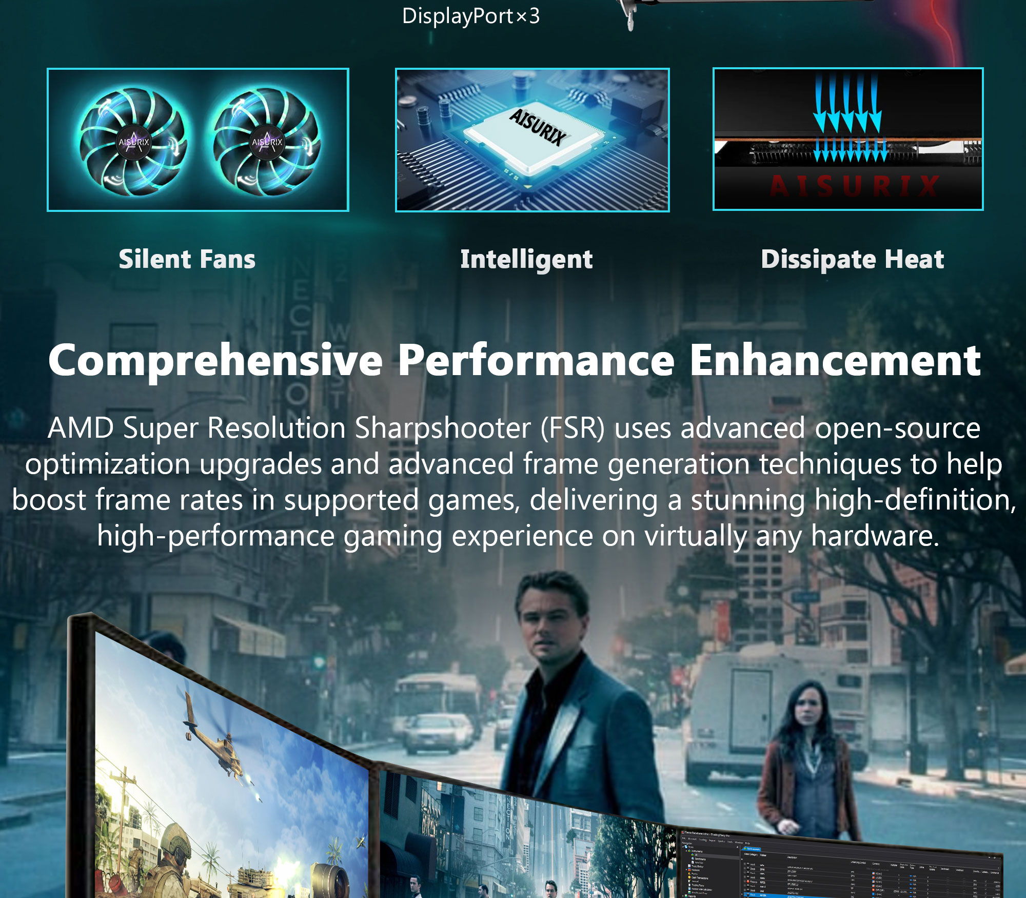 AISURIX 100% RX6600M 8G New Graphics Card ARMOR 8GB GDDR6 Video ...