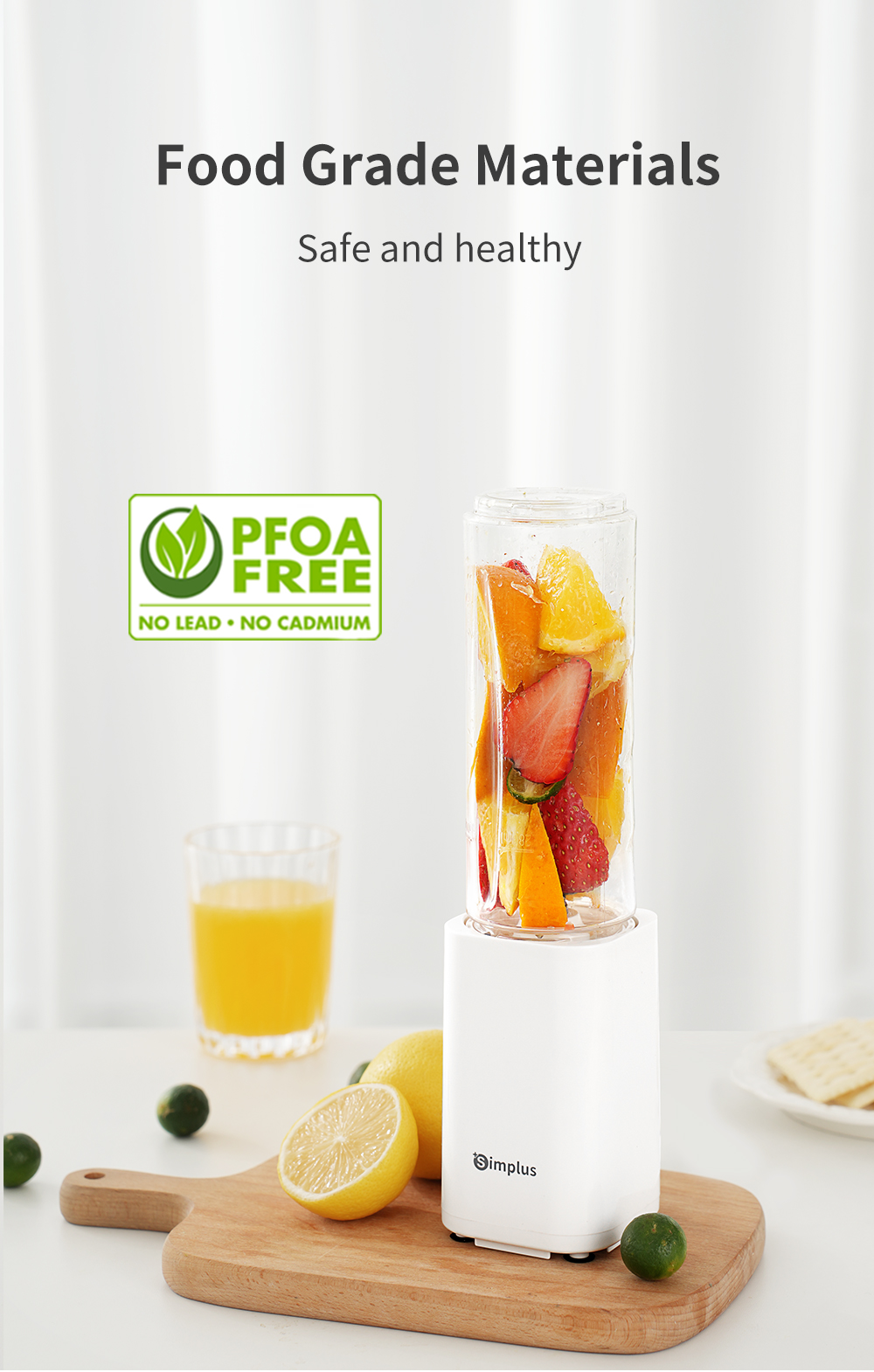 Simplus Portable Food Processor Household Blender Compact Juicer with ...