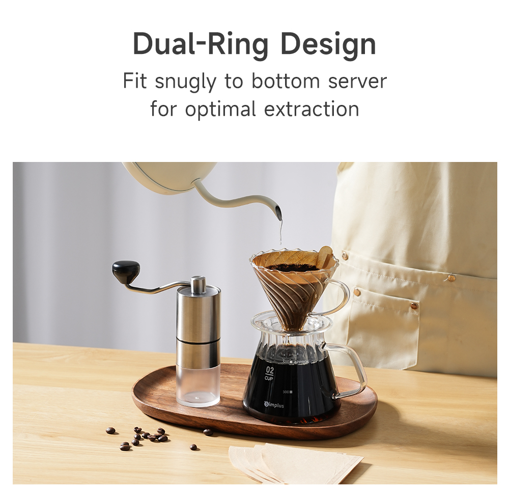 Simplus Pour Over Coffee Maker V60 Coffee Dripper High Borosilicate ...