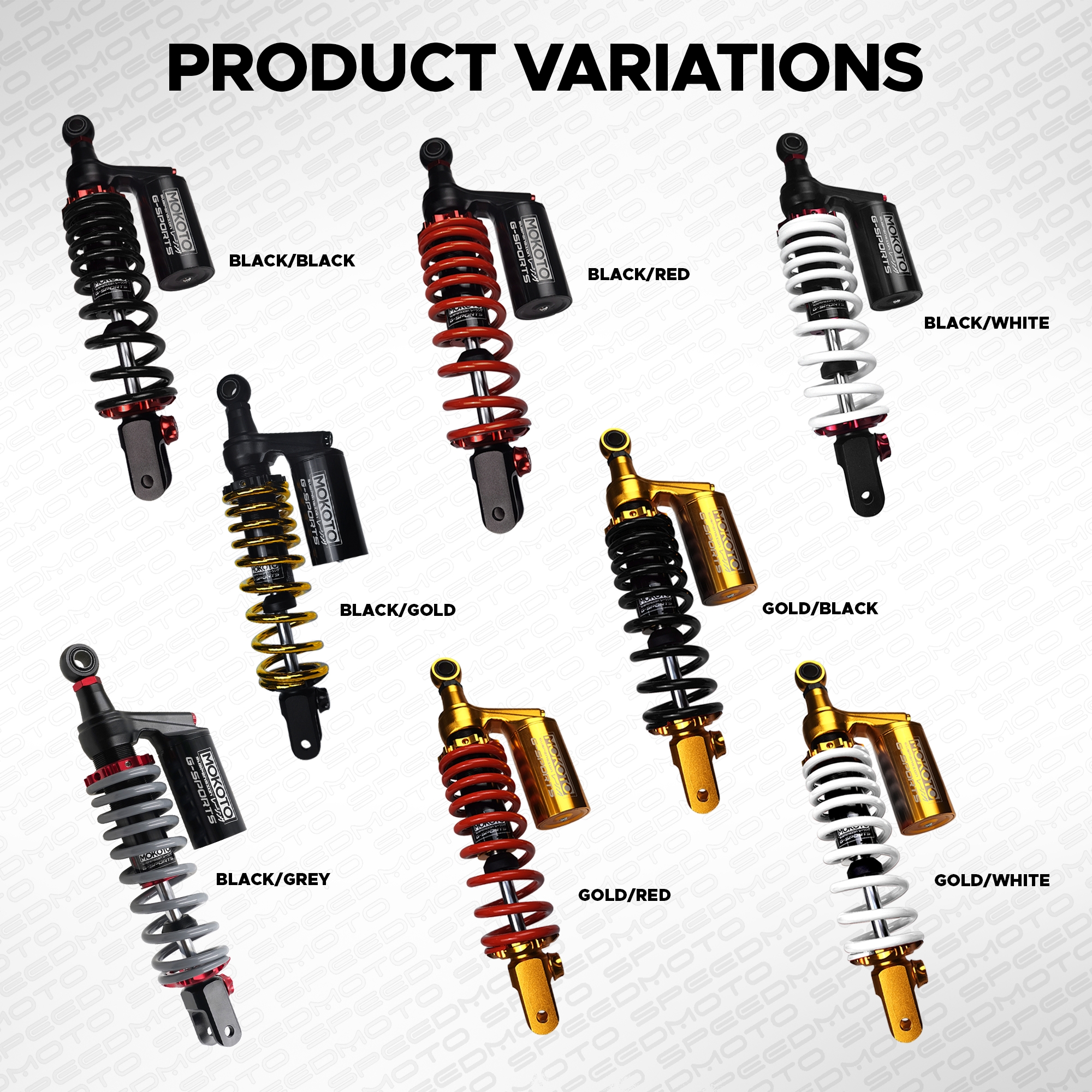 MOKOTO HONDA CLICK V1 V2 V3 REAR SHOCK GAS ABSORBER W/ BASO 330MM GOLD ...