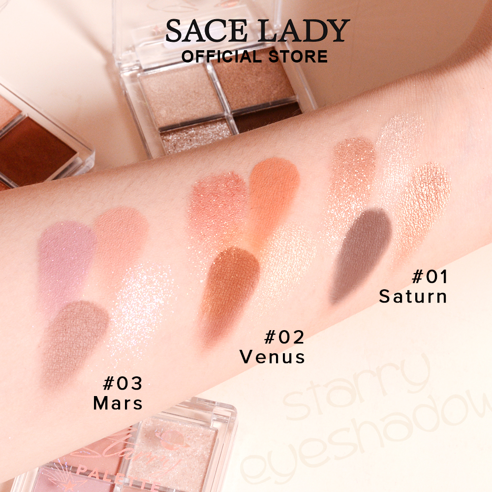 SACE LADY Colorful Eyeshadow Palette 3 IN 1Matte Giltter High Pigment ...