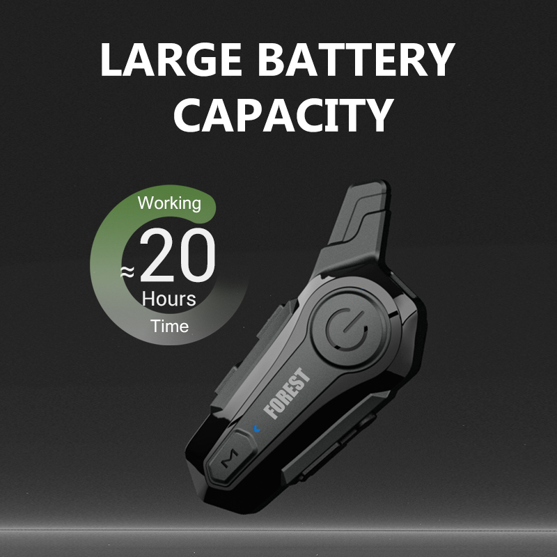 FREE CASE Forest Motor Intercom IP69 Water Resistant Get 2 For 2 Riders ...