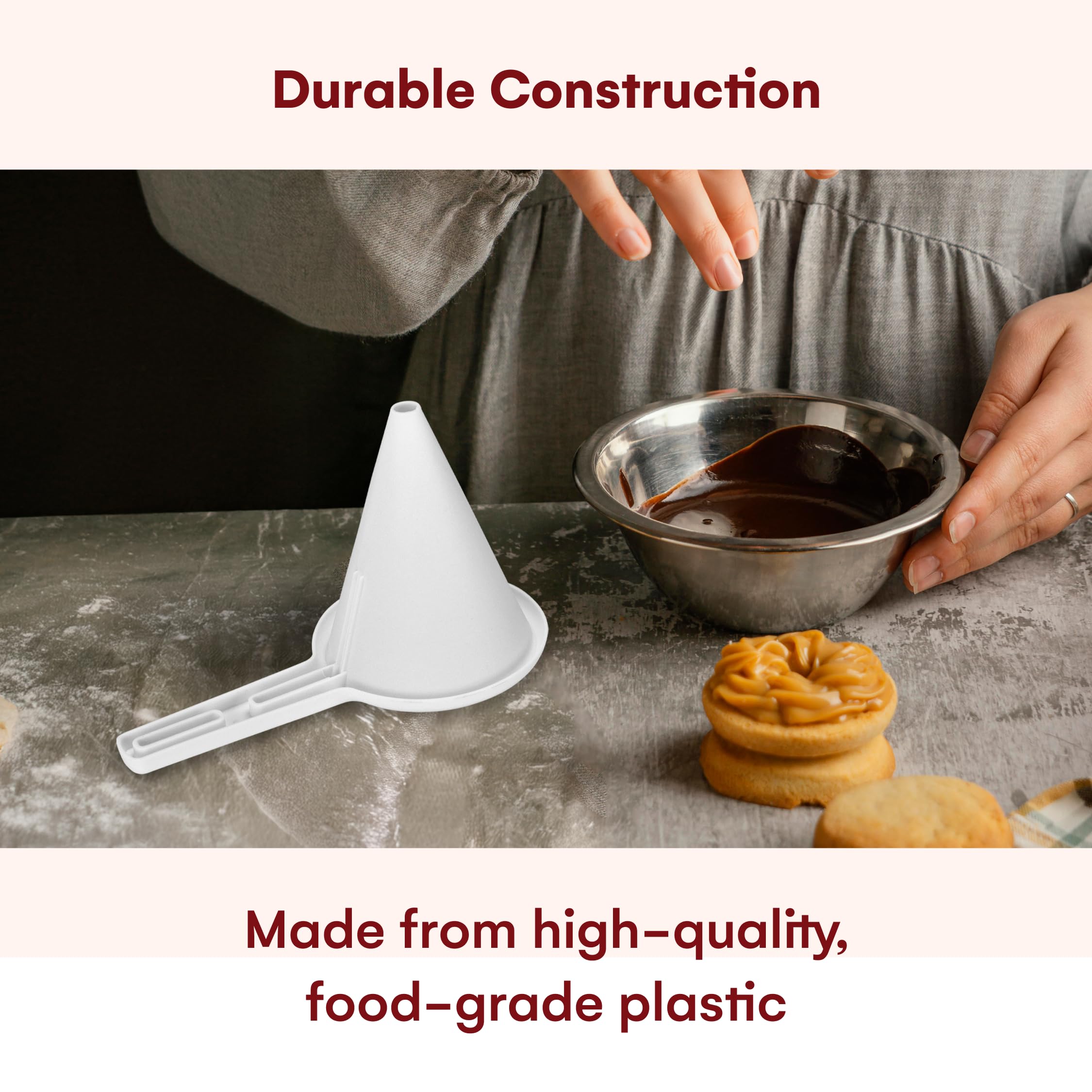 300ml Adjustable Funnel Baking Dough Dispenser Batter Dispenser Funnel ...