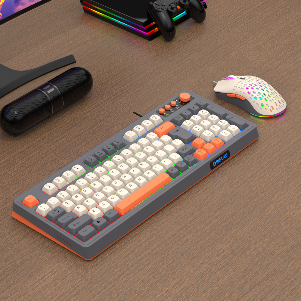 Inplay STX390 RGB Keyboard and Mouse Set With Volume adjustment Wired ...